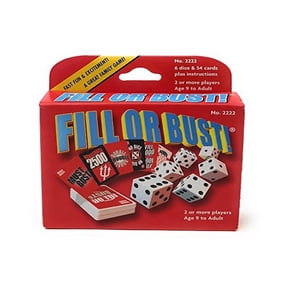 Fill or Bust Card and Dice Game - Family Fun for All Ages - Ideal for ...
