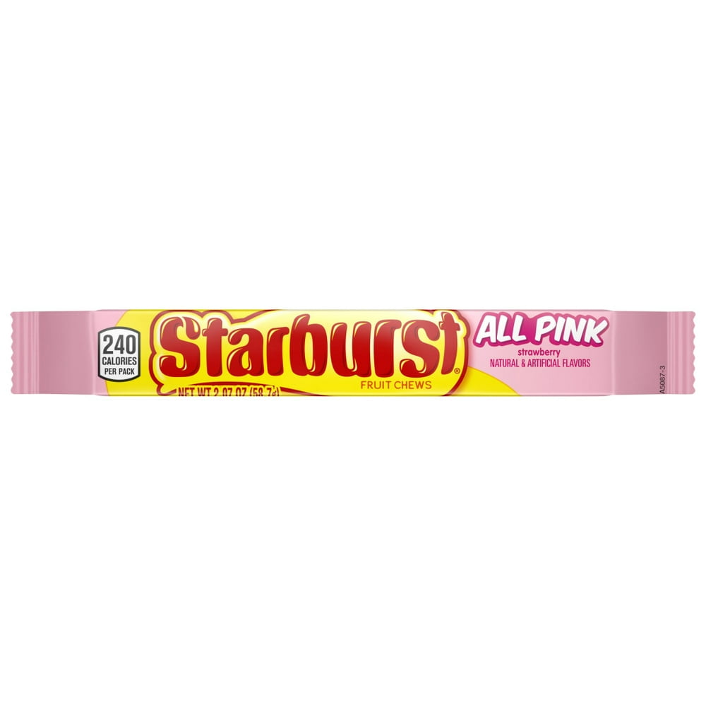 Starburst All Pink Chewy Candy, 2.07 oz - Walmart.com - Walmart.com