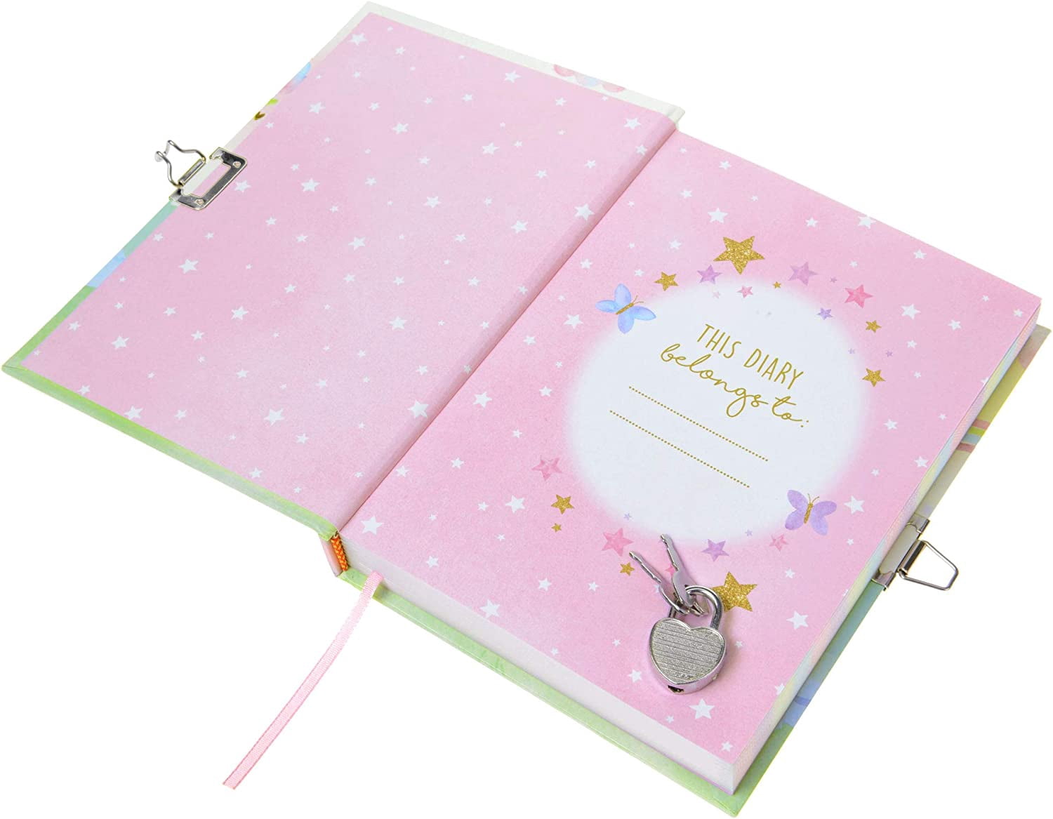 Buy Jewelkeeper Rainbow Unicorn Secret Diary, Heart Shaped Lock and Key ...
