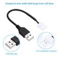 Uxcell 8mm USB to 2 Pin Solderless Quick Connector, 10 Pcs USB LED ...