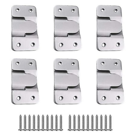 6 Pairs [12 Pack] Concealed Mounting Bracket Embedded Interlocking ...