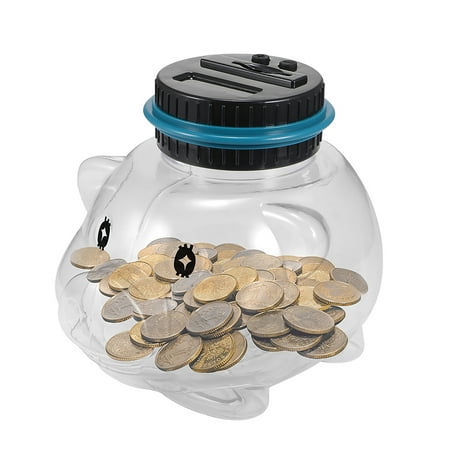 outdoorline Small Pig Digital Coin Counting Money Jar Euro Coin Piggy ...