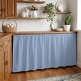 Cabinet Curtain 32''W x 55''L, Pure Light Blue Under Sink Curtain ...