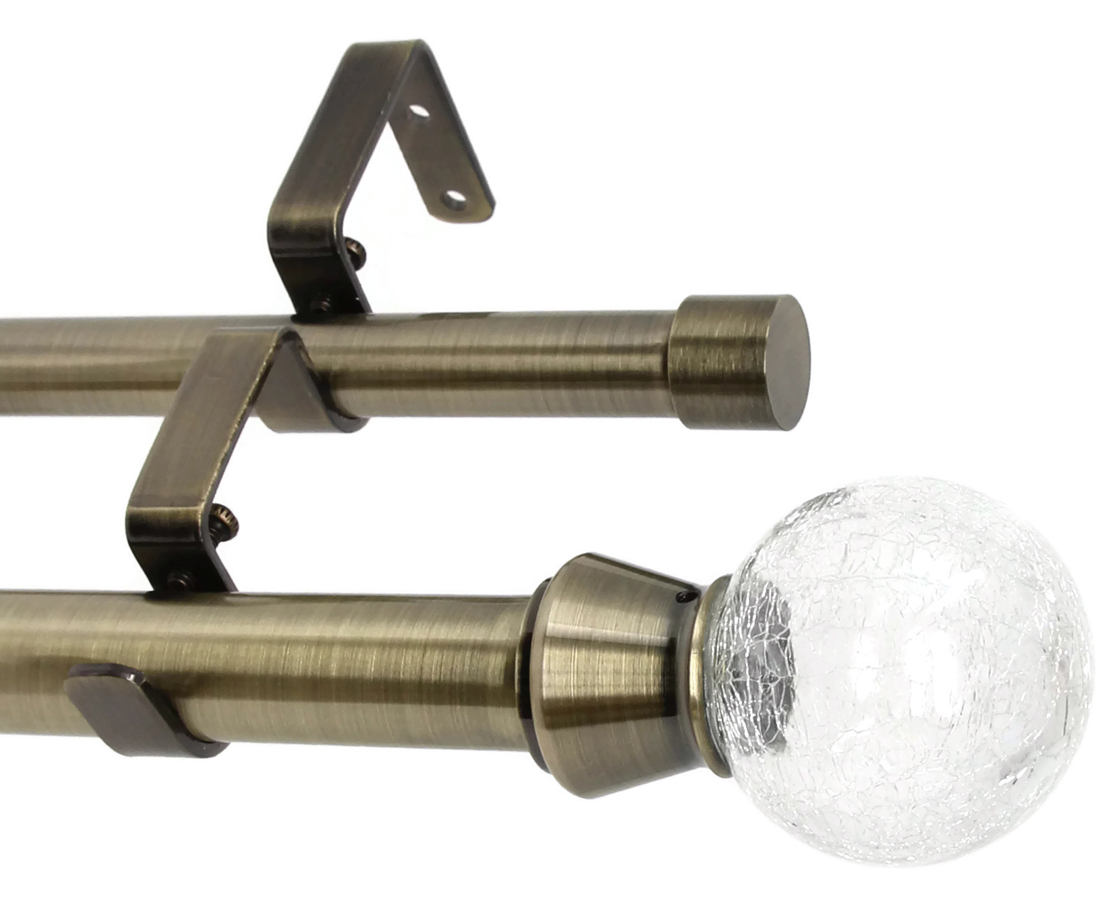 Urbanest Crackle Glass Manhattan 1" 3/4" Double Drapery Curtain Window ...