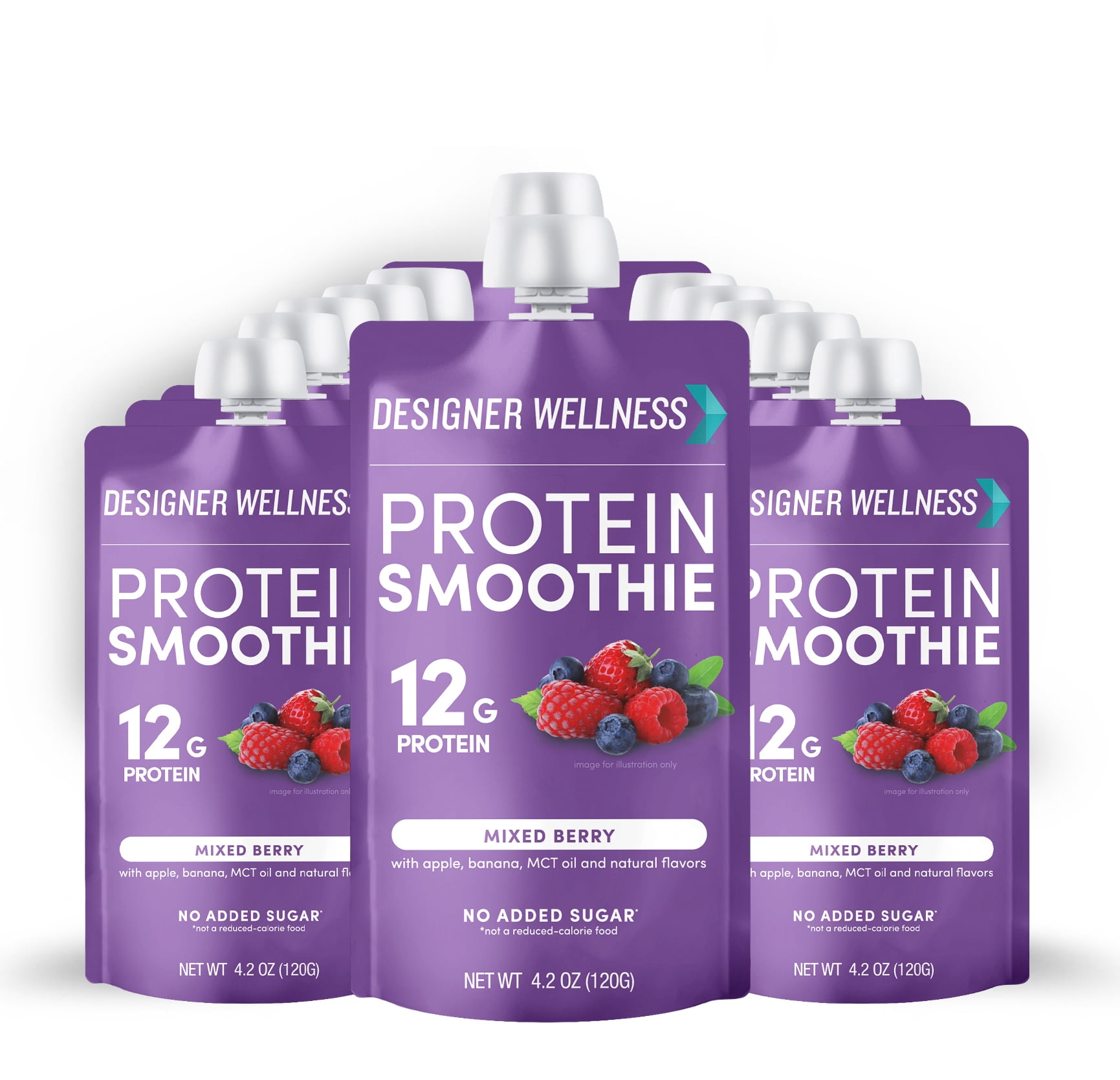 Designer Wellness Protein Smoothie, 12 Count Mixed Berry, Real Fruit ...