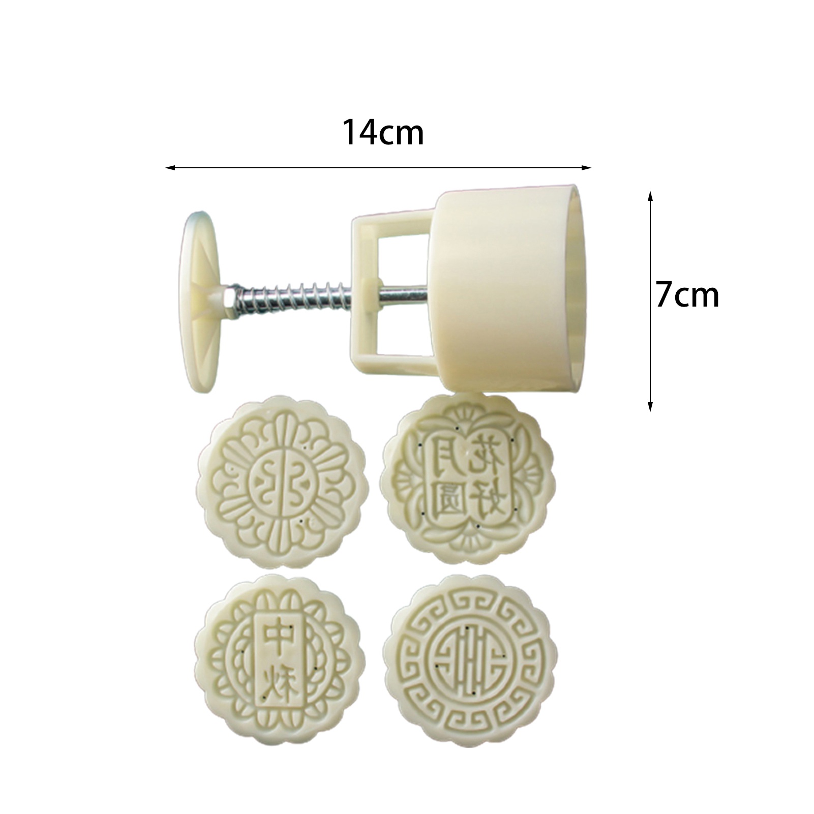 100g 10pcs Mooncake Diy Mold Baking Tool Round Flower Mould Milky 女の子向け ...