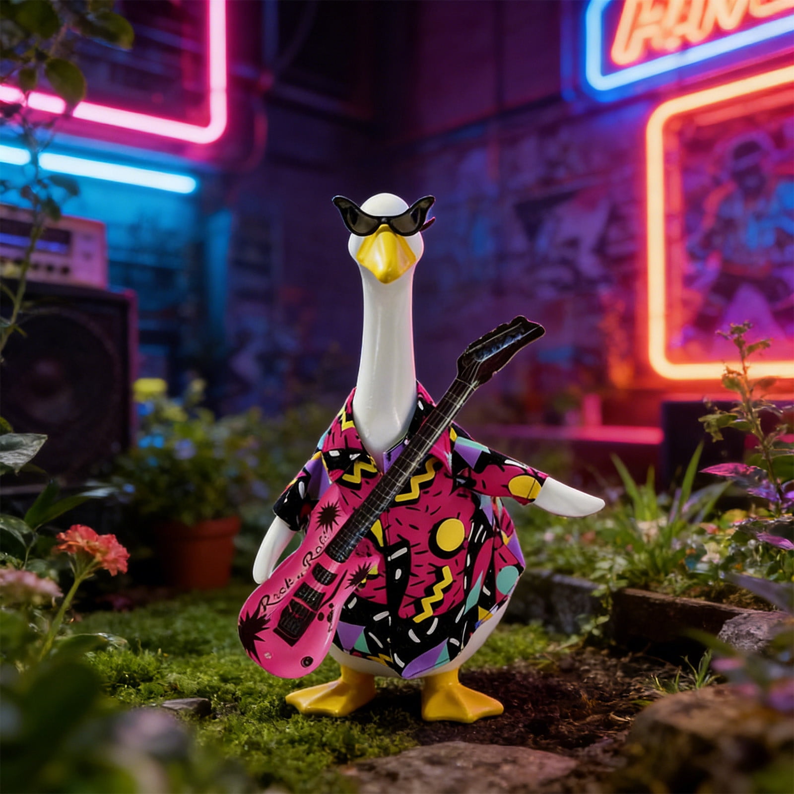 Click here for Raxion Porch Goose Costume Vintage Hawaiian Shirt... prices