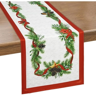 Indoor Holiday Kitchen Long Farmhouse Christmas Table Runner 13 x 72 ...