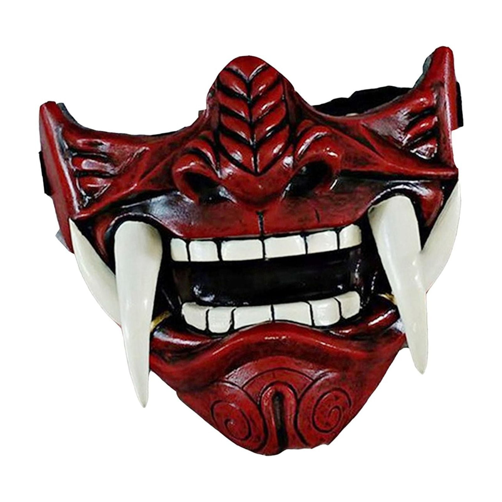 Máscara de Halloween perfecl japonesa Samurái Oni decorativa látex ...