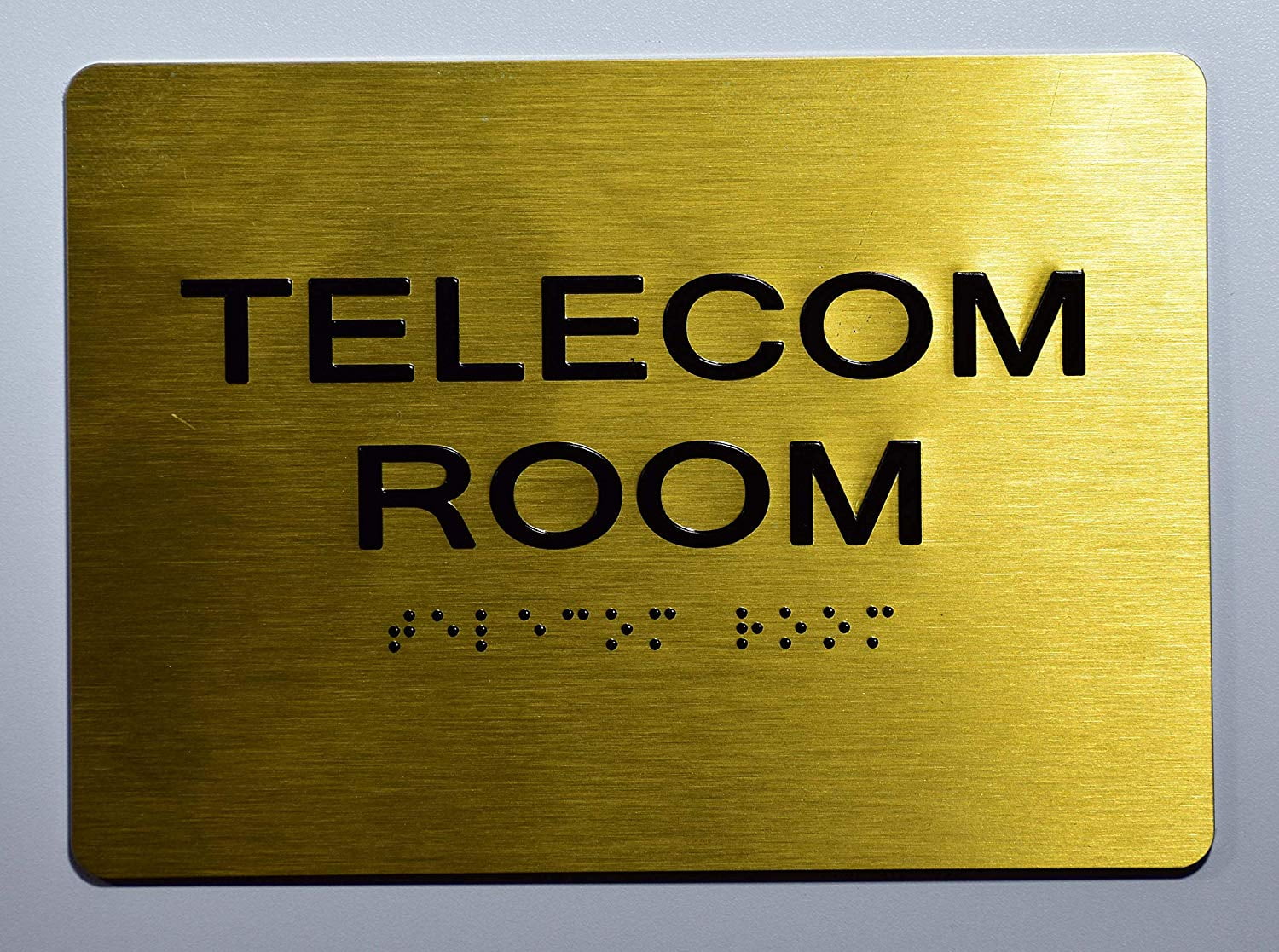 Telecom Room Sign- Gold(Aluminium, Gold/Black,Size 5x7) The Sensation ...