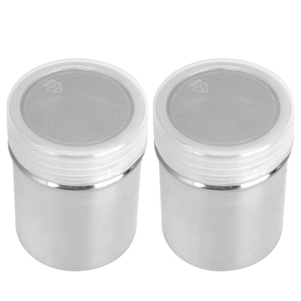 2Pcs Powder Dredger 304 Stainless Steel Coffee Sugar Pepper Seasoning ...