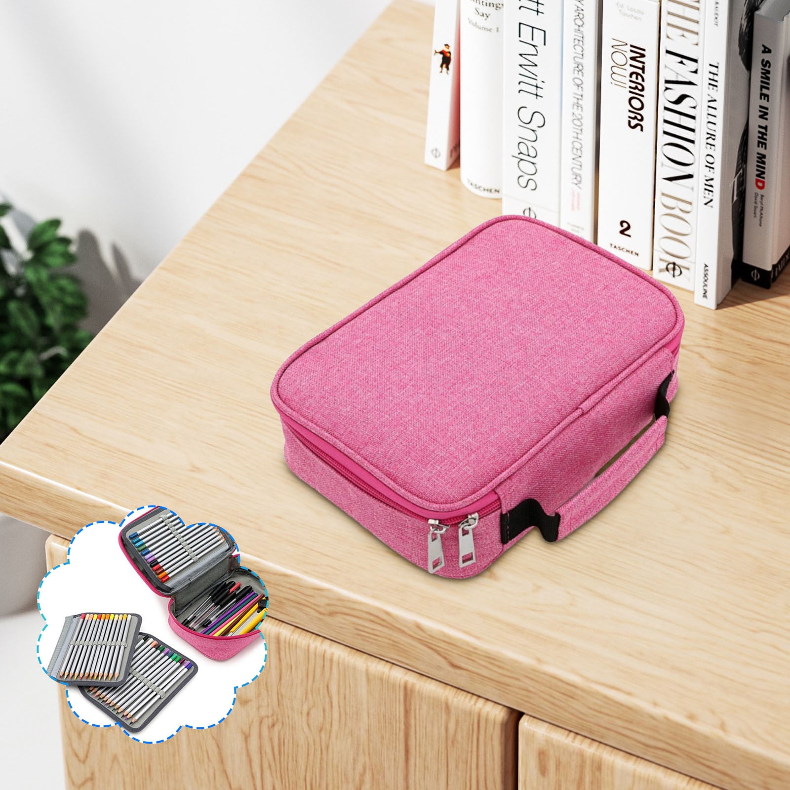 Click here for Generic Hot Pink High Capacity Zipper Pencil Case... prices