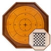 Rustik: 2-In-1 Deluxe Crokinole & Checkers In 1 Box - Walmart.com