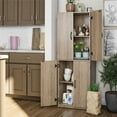 Mainstays 4-Door 5' Storage Cabinet, Rustic Oak - Walmart.com