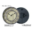 "8"" Silver Analog Quartz Silent Wall Clock with Non-ticking Round ...