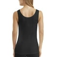 Cuddl Duds Womens Softech Square Neck Lace Camisole Plus Size Black