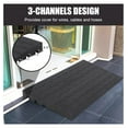 2.5" Rubber Threshold Ramp, 3 Channels Cord Cover Portable Anti-Slip ...