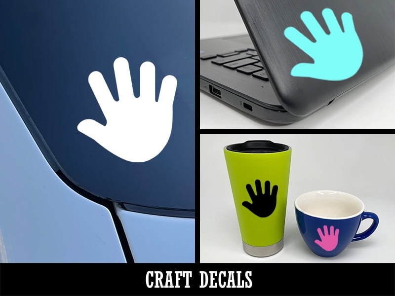 Handprint Solid Craft Vinyl Indoor Outdoor Decal Sticker - Turquoise ...