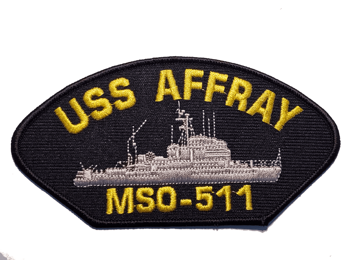 USS AFFRAY MSO-511 Ship Patch - Great Color - Veteran Owned Business ...