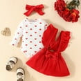Baby Girl Valentines Day Outfit Cute Heart Ruffle Long Sleeve Dress Tutu Tulle Dress Birthday ...