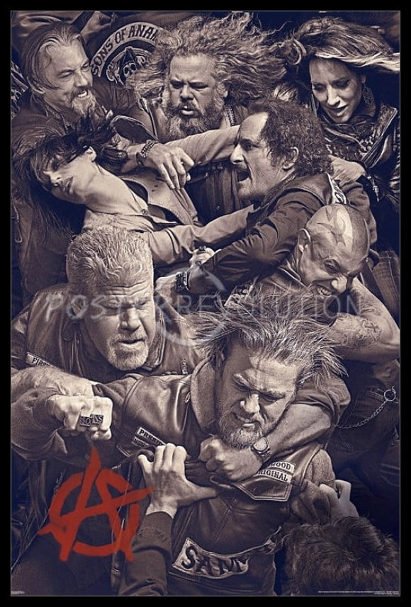 Sons Of Anarchy Fighting Poster Poster Print - Walmart.com - Walmart.com
