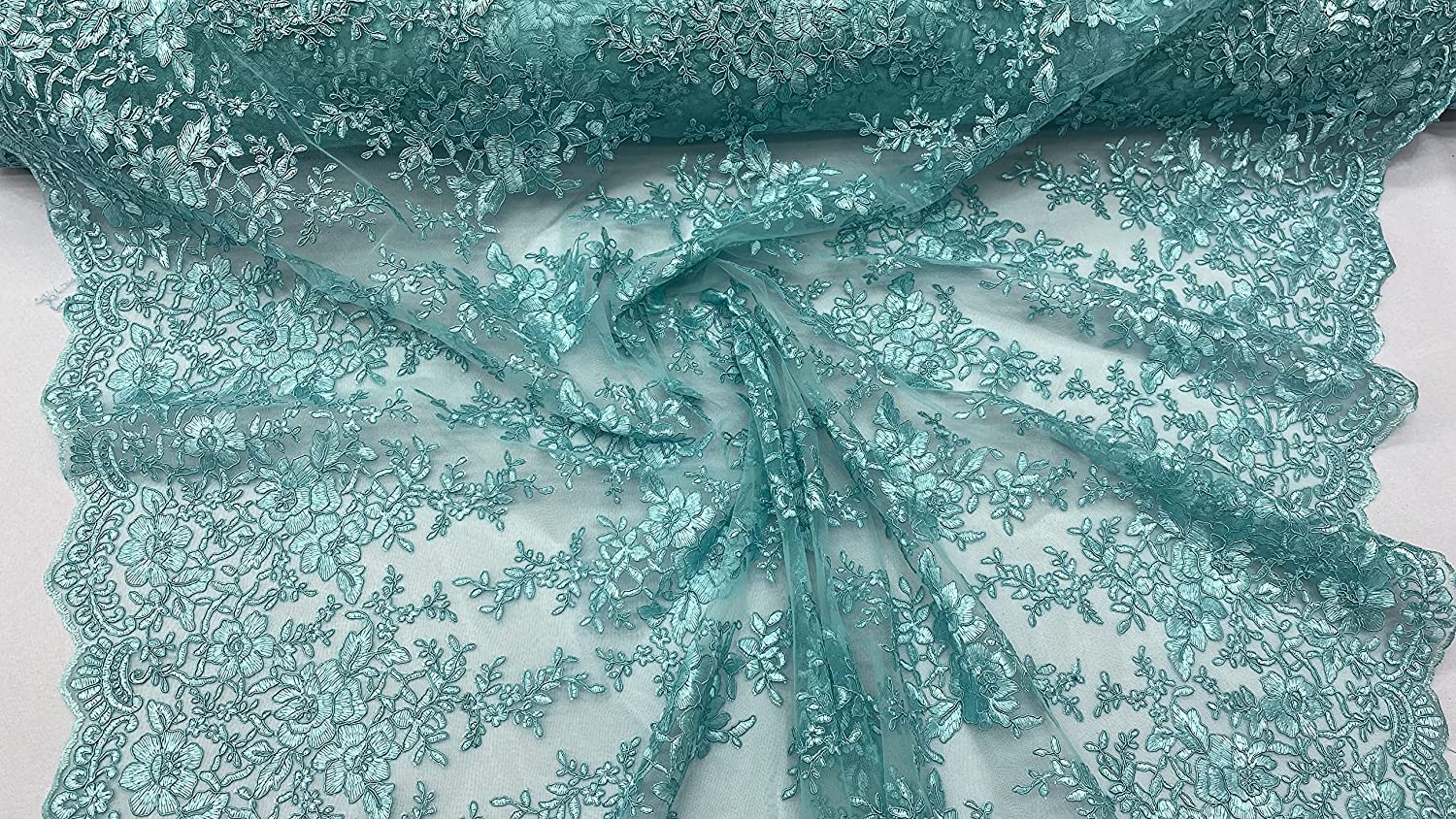 Valentina Textile Inc Embroidery Cord lace Fabric with embroderies on ...