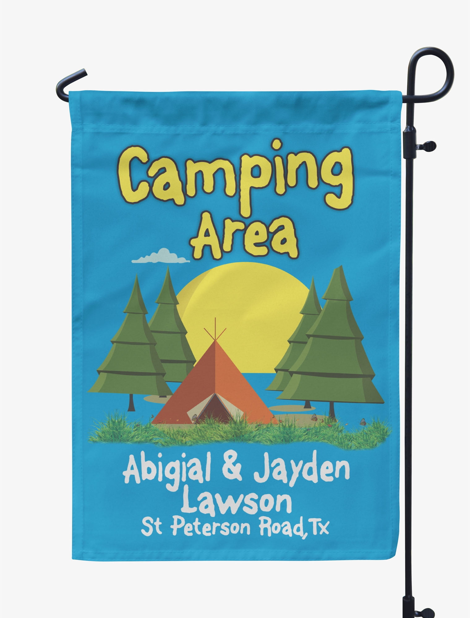 Printtoo Medium Blue Camping Area Campsite Camping Flags Personalized ...