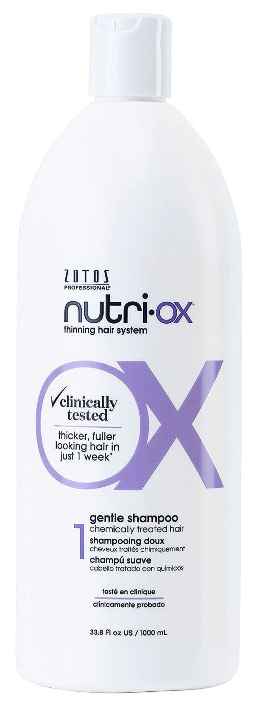 NUTRI-OX Gentle Shampoo 33.8oz for Thicker, Fuller-Looking Hair | Color ...