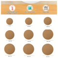 100 Sheets Assorted Round Parchment Paper, Mixed Size (5