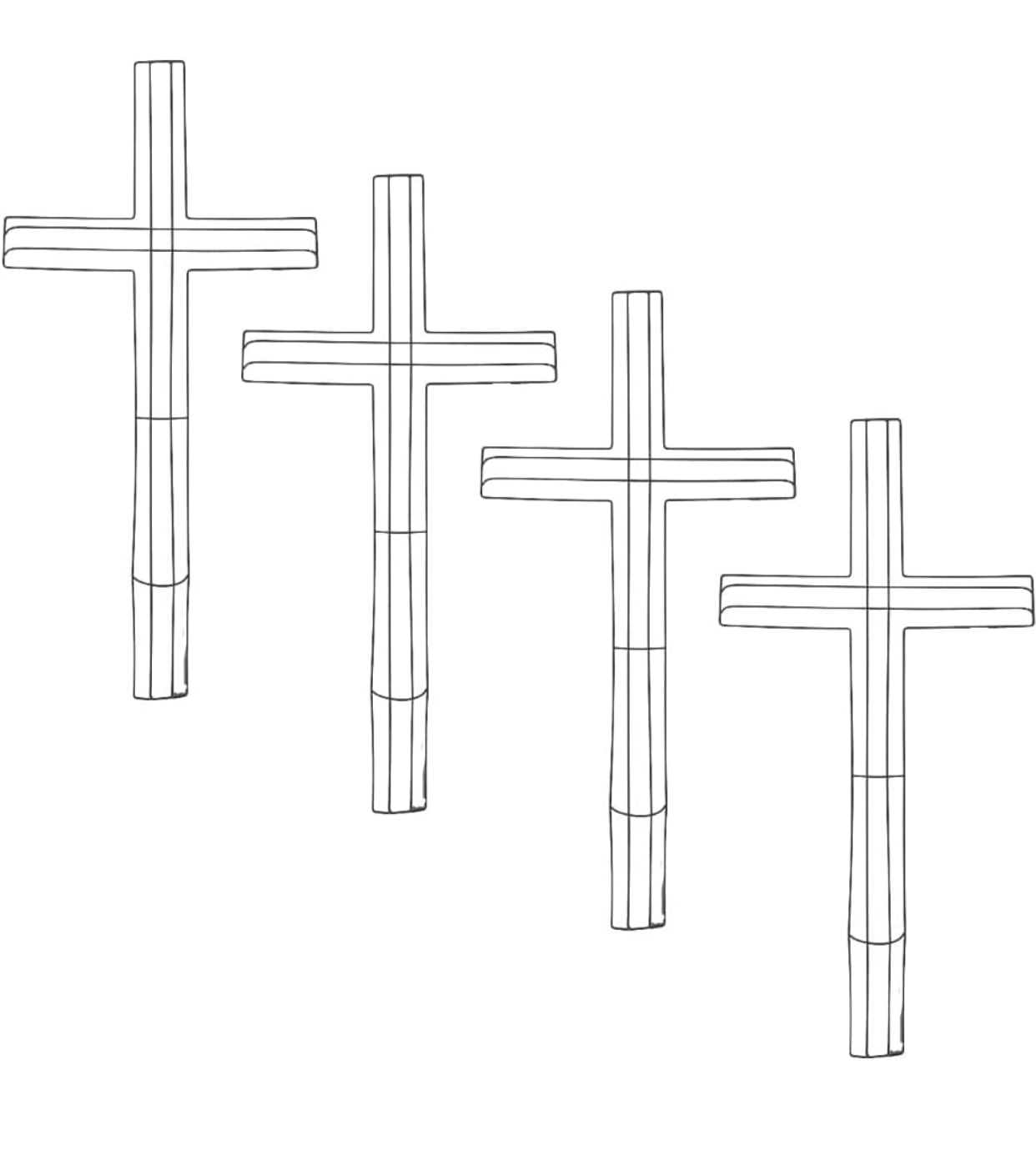 HTL Cross-Shaped Metal Wire Wreath Frame Form Religious Church Holiday ...