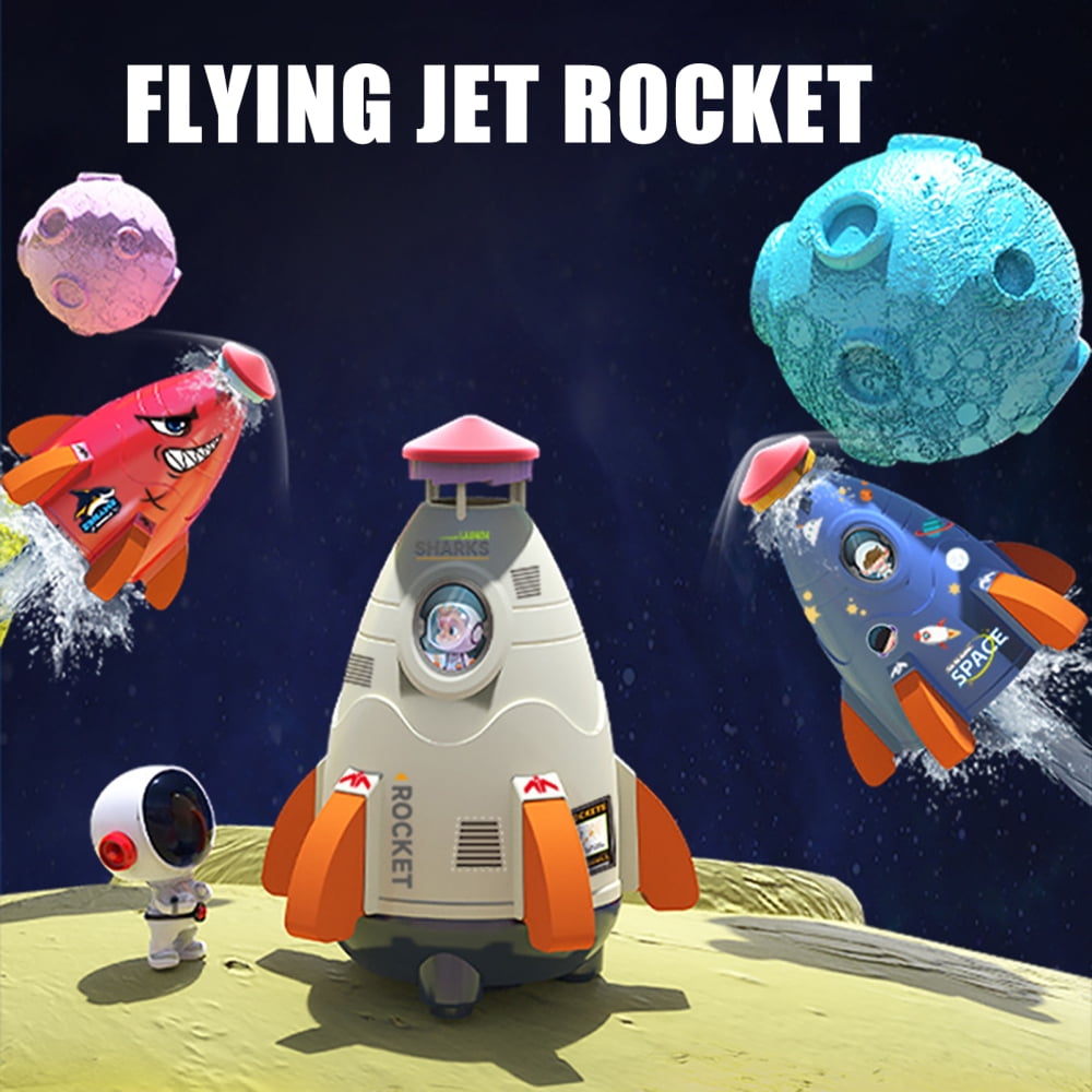 Flying Rockets Water Spray Sprinkler Toys Rotating Children's Garden ...