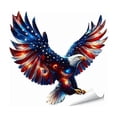 15.35x15.35in Patriotic Wall Decal, Eagle Flag Sticker for July 4th ...