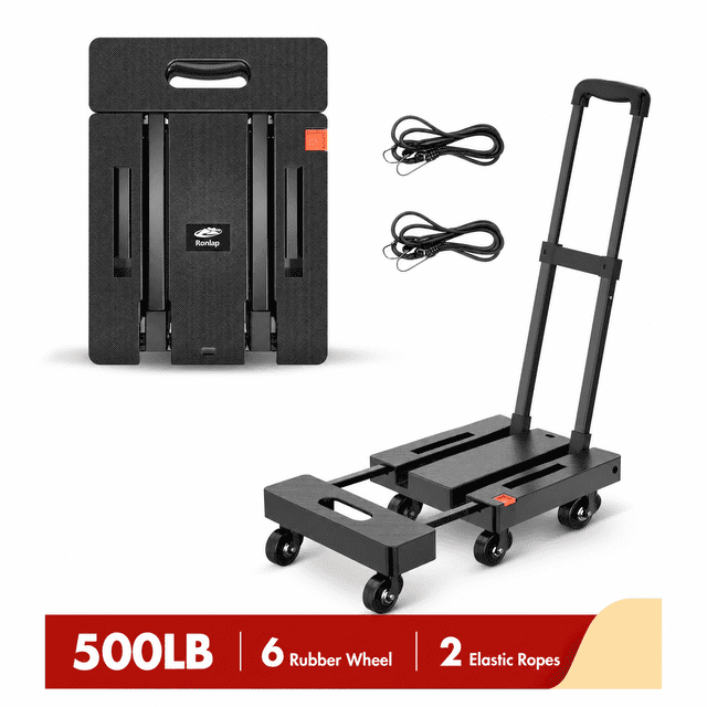 LLMRR Folding Hand Truck, Heavy Duty Dolly Cart, Collapsible Luggage ...