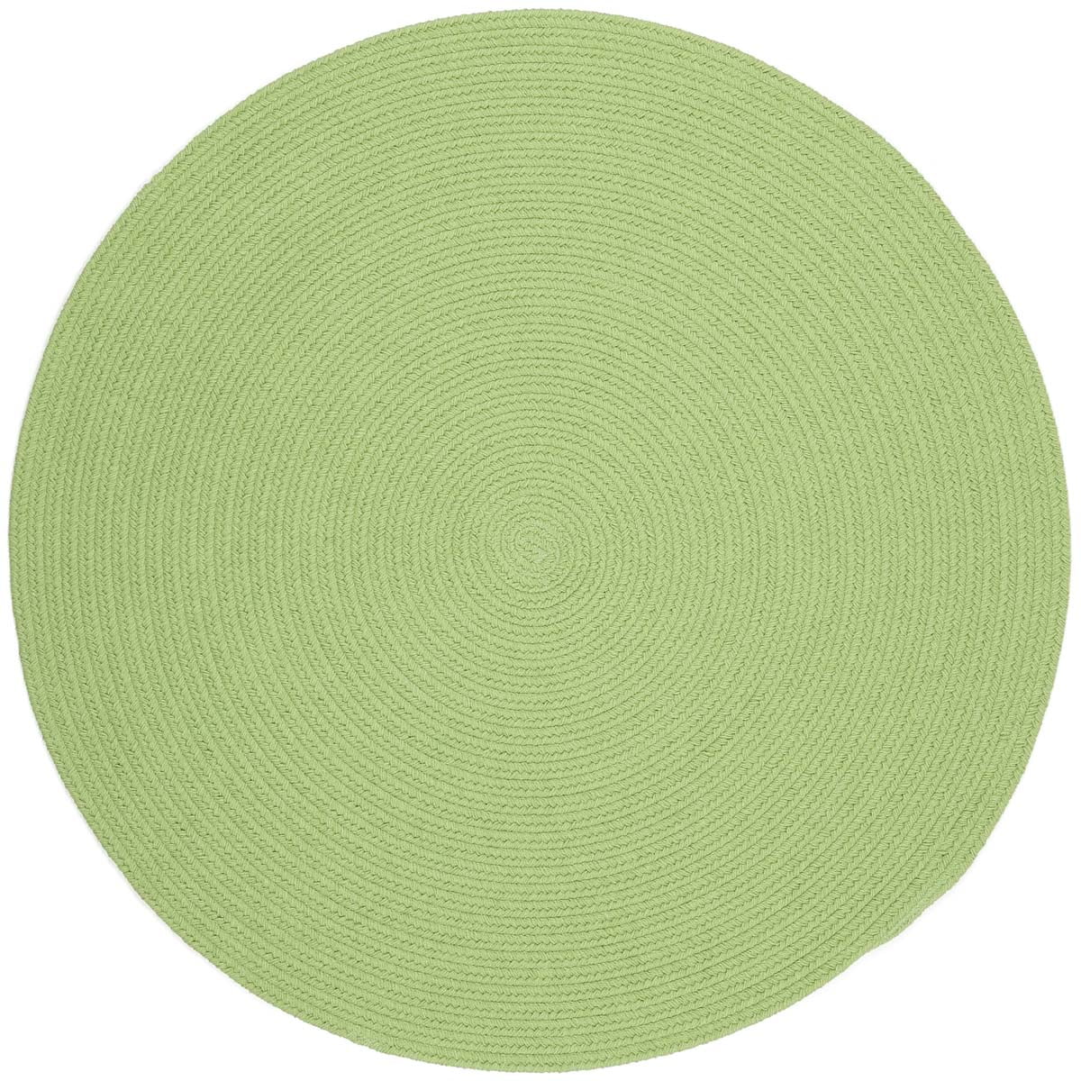 Green Rug Braided Solid Color, 4-Foot Round Soft Kids/Nursery Carpet ...