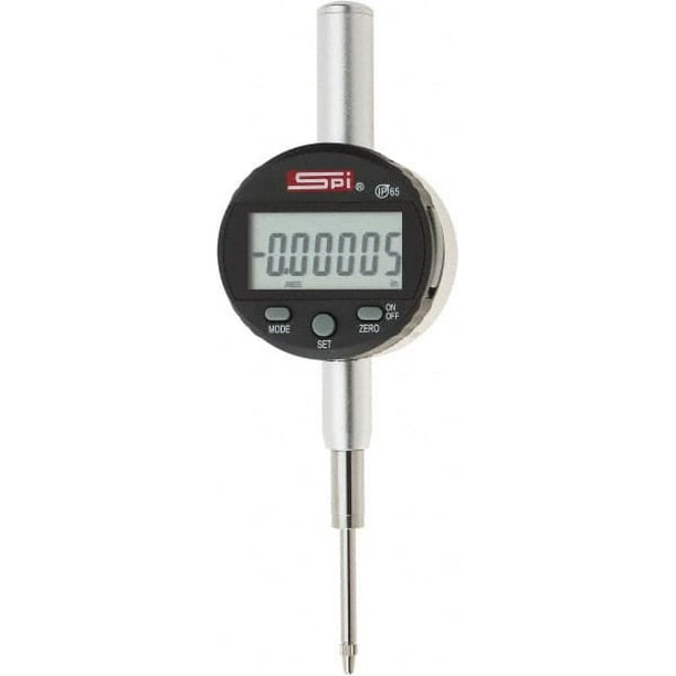 SPI 0 to 1" Range, 0.00005" Graduation, Electronic Drop Indicator Flat ...