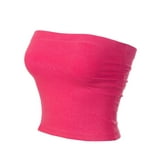 MixMatchy Women's Solid Casual Summer Side Shirring Scrunched Double ...