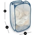 Smart Design Mesh Pop Up Flip Laundry Hamper and Basket -15 x 25 inch ...