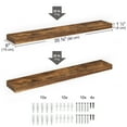 Ballucci 36" Floating Shelves, 2-Pack Wood Wall Shelf Set with ...