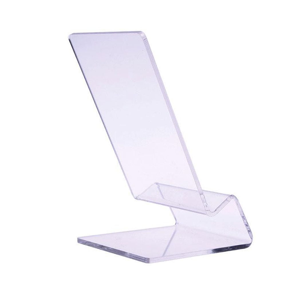 Worallymy Clear Acrylic Phone Mount Holder Mini Portable Display Stand ...