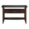 Furniture of America Garth 1-Drawer and 2-Shelf Wood Dark Walnut Sofa ...