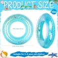 12 Pcs Adult Pool Floats Inflatable Glitter Swim Rings Round Floating ...