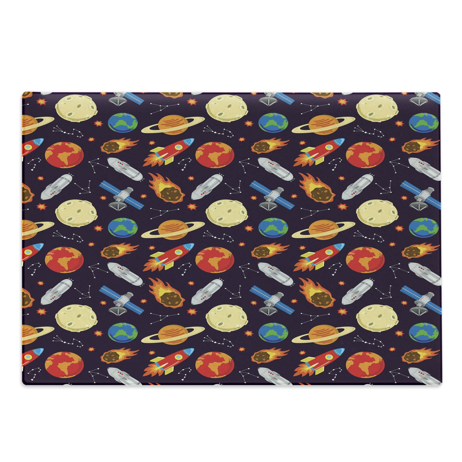 Space Cutting Board, Universe Themed Illustration with Earth Moon ...