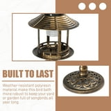 Ktaxon Solar Lighted Bird Bath for Outdoors,Weather Resistant,4W Resin ...