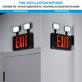 2 Pack Outdoor LED Exit Sign Light, UL-listed, Red Letter Exterior ...