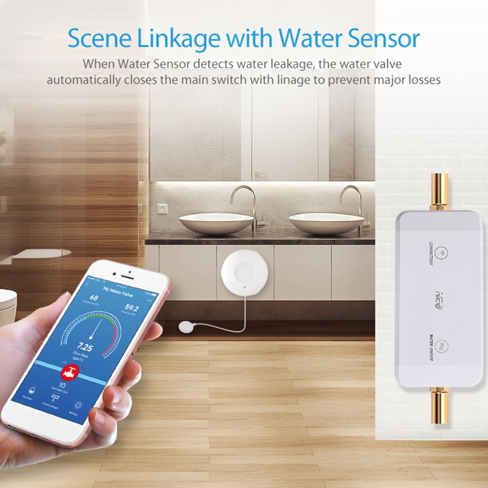 Smart Water Shutoff Valve Control Water Flow/Pressure/Temperature ...