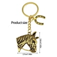 Artistic Minimalist Metal Horse Head Keychain Metal Key Holder Rusts ...