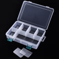 Plastic Bead Storage Container Adjustable Dividers Box Removable 8 ...
