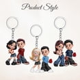 2D Personalized Acrylic Couple Keychain, Cute Couple Character Keychain ...