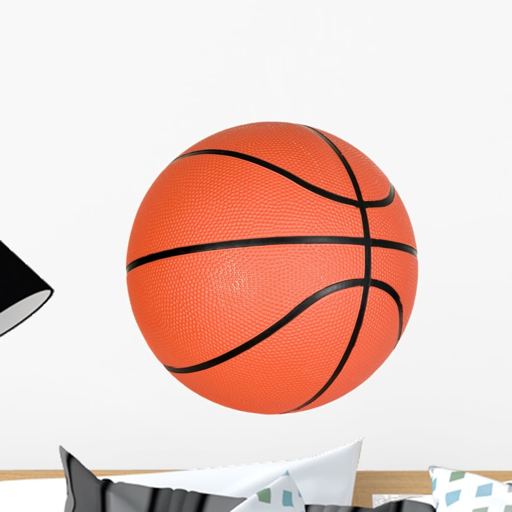 Orange Basketball Ball Wall Decal by Wallmonkeys Peel and Stick Graphic ...