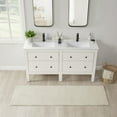 Beautyrest Plume Reversible Cotton Bathroom Rug, Ivory - 24x72 ...